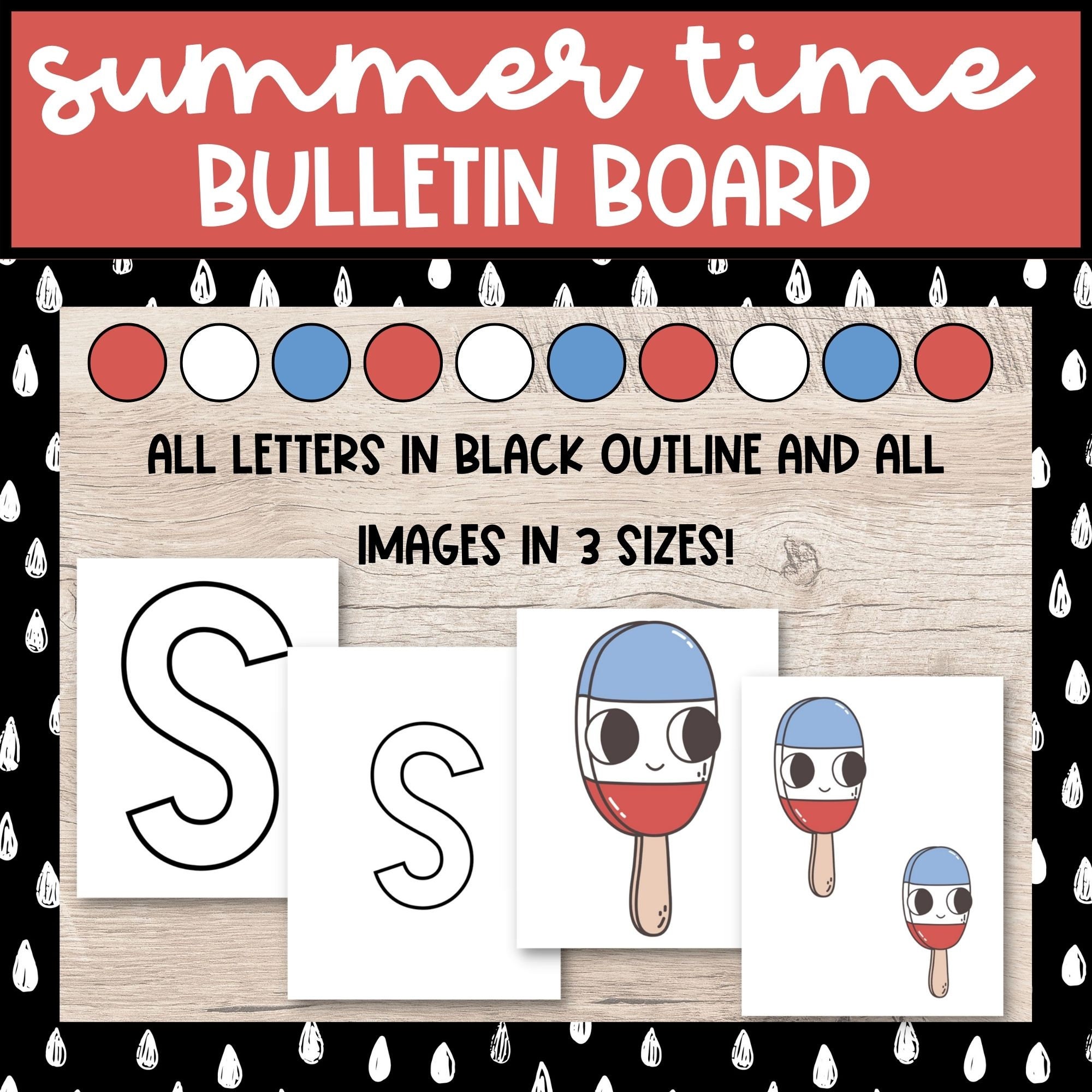 Retro Summer 4th of July Bulletin Board Kit June and July - Etsy