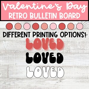 DIY Retro Groovy Valentine's Day Bulletin Board With Editable Name Tags ...