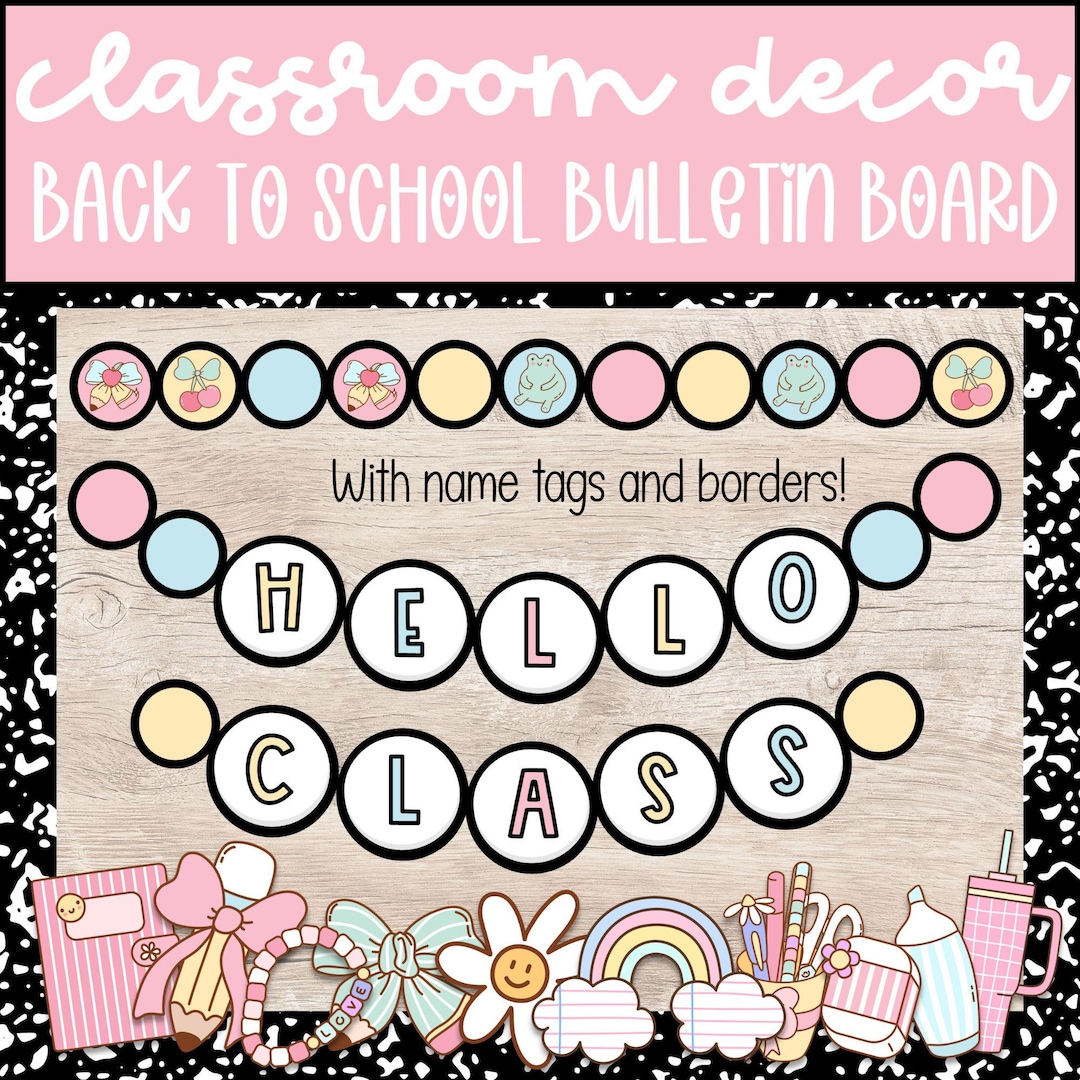 Friendship Bracelet Bulletin Board Kit, Back to School Classroom Decor ...