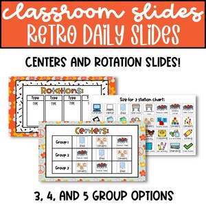 Retro Daily Slides for Classroom, Editable Google and Powerpoint Slide ...