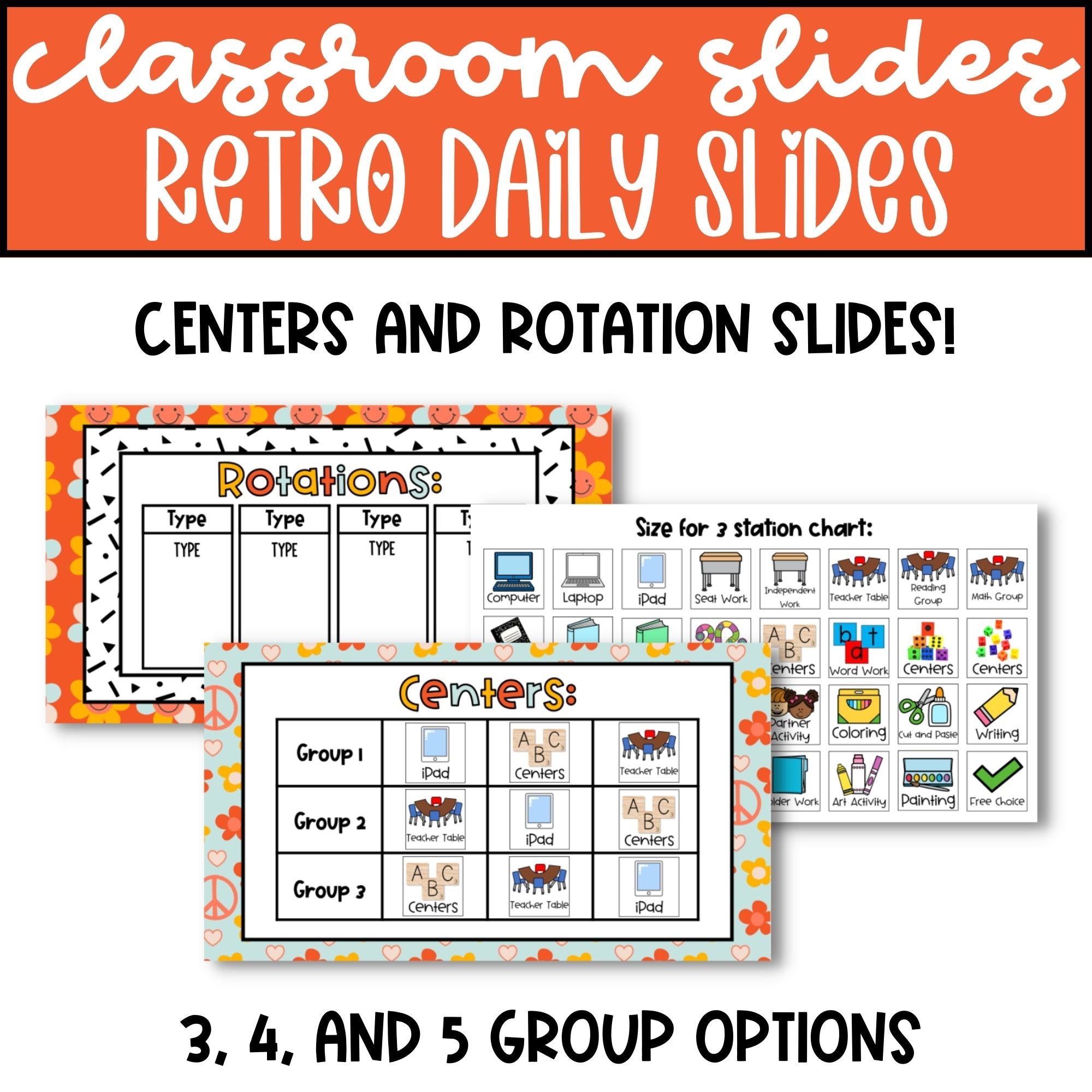 Retro Daily Slides for Classroom, Editable Google and Powerpoint Slide ...
