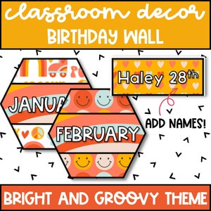 Retro Groovy Classroom Decor Bundle, Back to School Classroom Decor ...