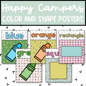 Color and Shape Posters for Classroom, DIY Classroom Decor, Camping ...