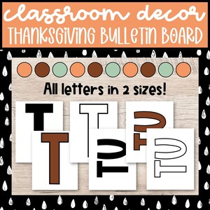 Retro Thanksgiving Bulletin Board, DIY November Bulletin Board Kit ...