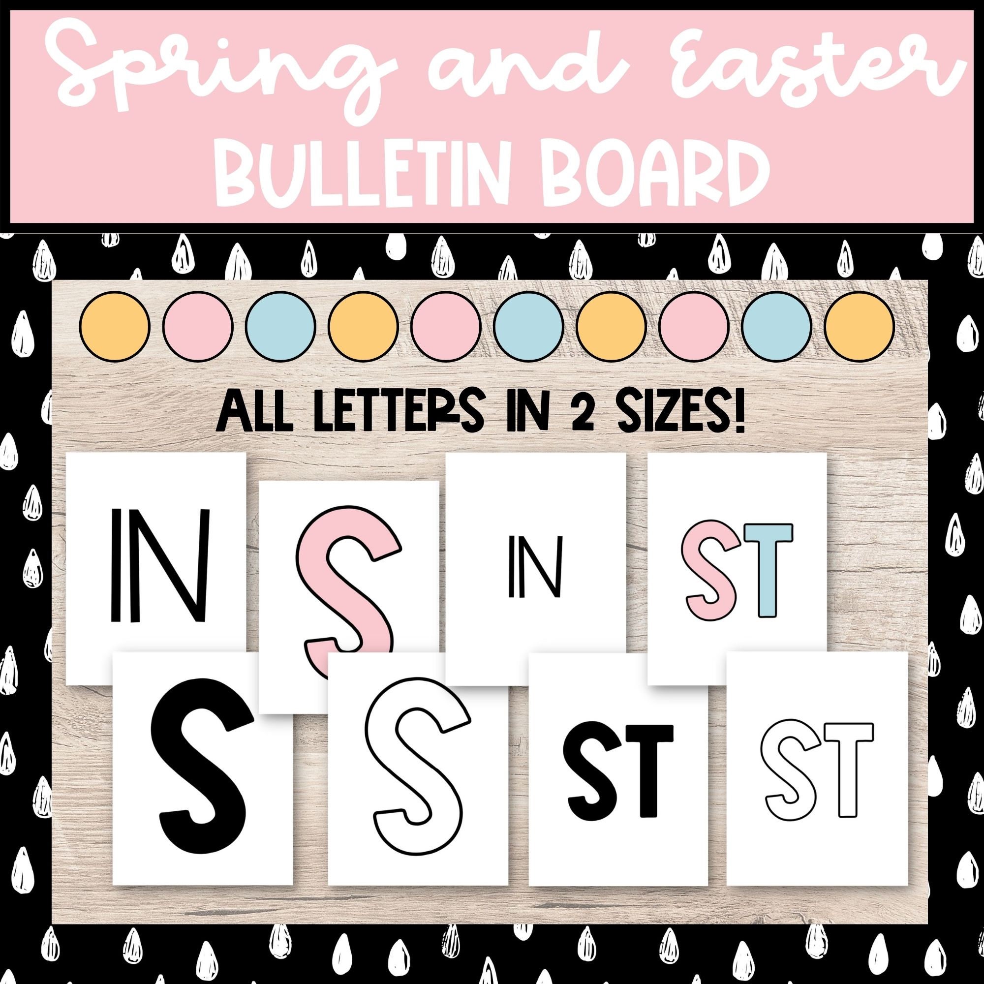 Retro Spring Bulletin Board Kit, Floral Easter Classroom Decor (digital ...