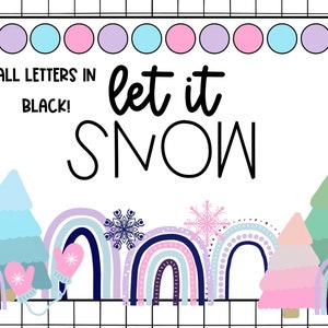 Let It Snow Winter Bulletin Board for Classroom, or Winter Door Decor ...