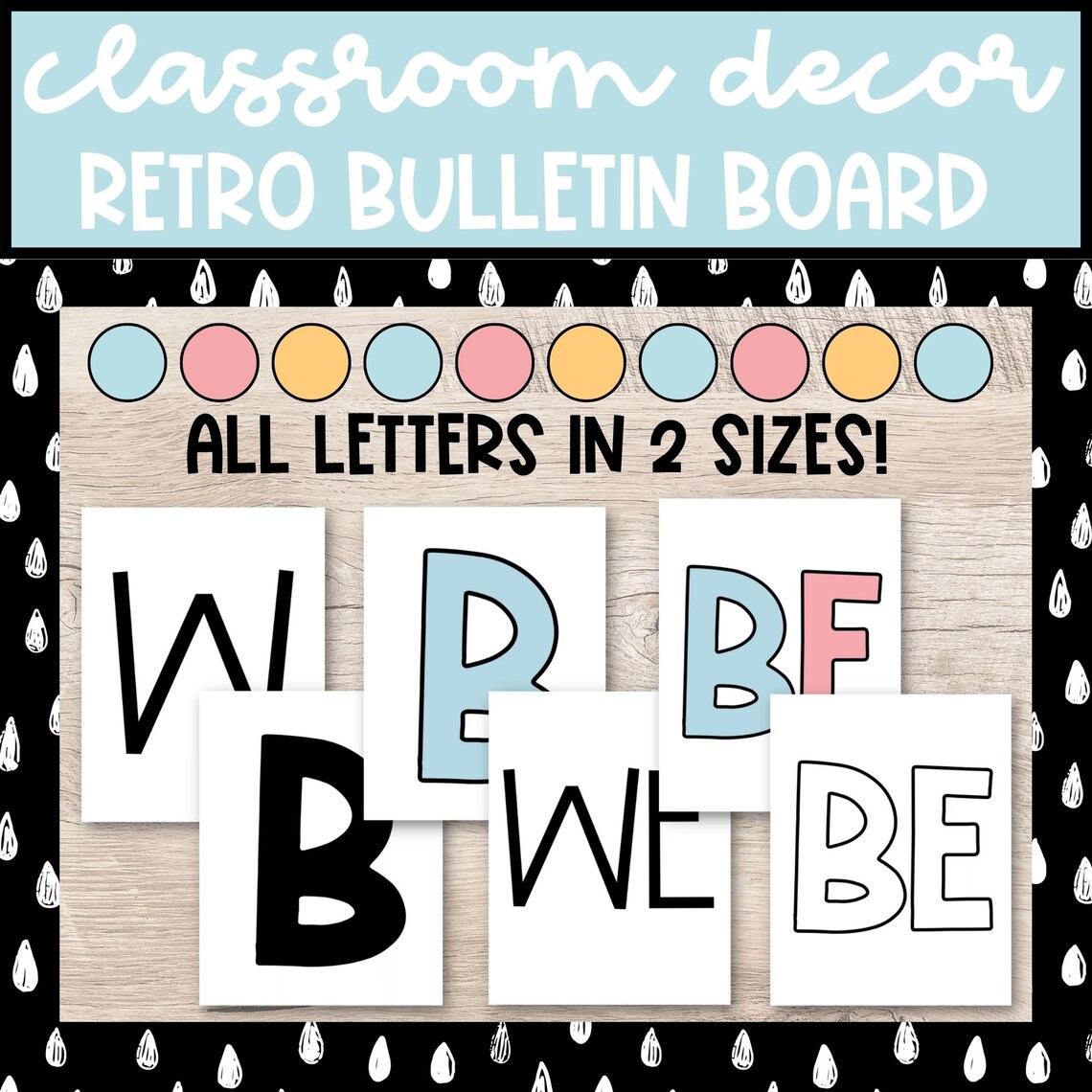 Back to School Retro Groovy Bulletin Board for DIY Classroom - Etsy