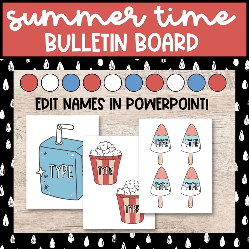 Retro Summer 4th of July Bulletin Board Kit (digital Download) - Etsy