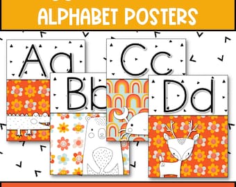 Classroom Alphabet Posters | Retro | Classroom Decor - Etsy