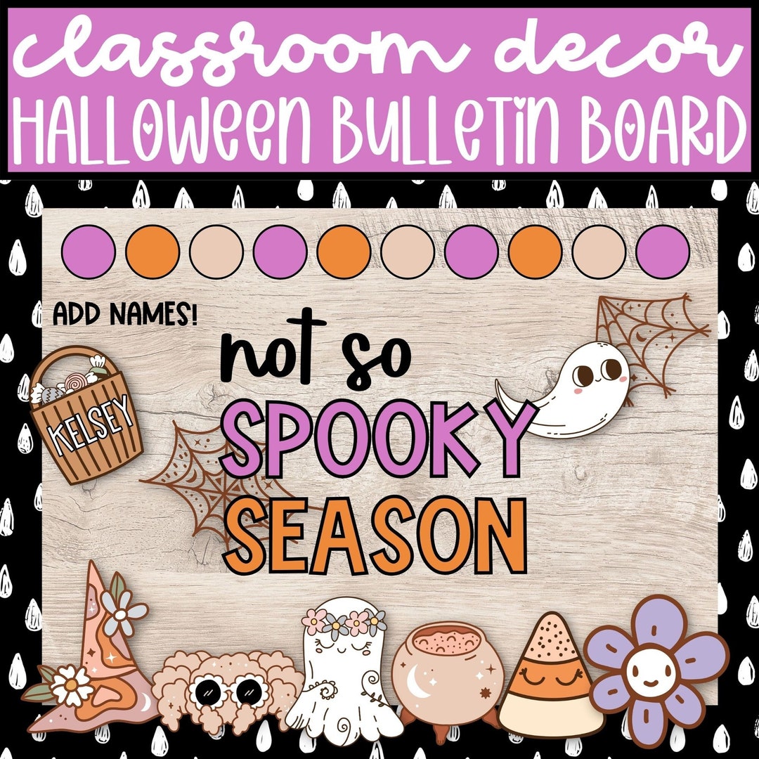 Retro Halloween Bulletin Board, Spooky Season, Retro Fall Classroom ...