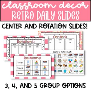 Retro Daily Slides for Classroom, Editable Google and Powerpoint Slide ...