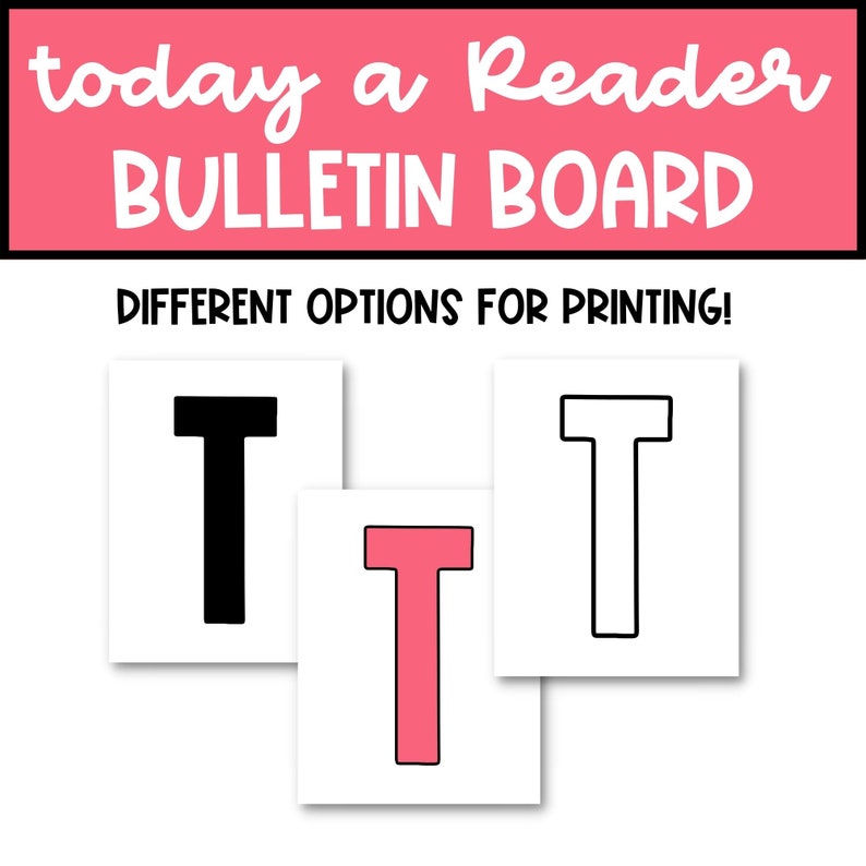 Reading Bulletin Board for Classroom Library Today a Reader - Etsy