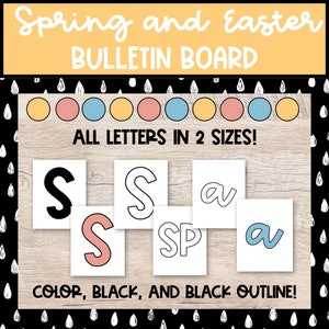 Retro Spring and Easter Bulletin Board Kit With Jelly Bean Name Tags ...