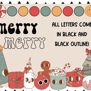 Retro Christmas Bulletin Board for Classroom, Hallway, or Winter Door ...