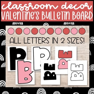 Retro Valentine's Day Bulletin Board Kit, February Door Decor Printable ...