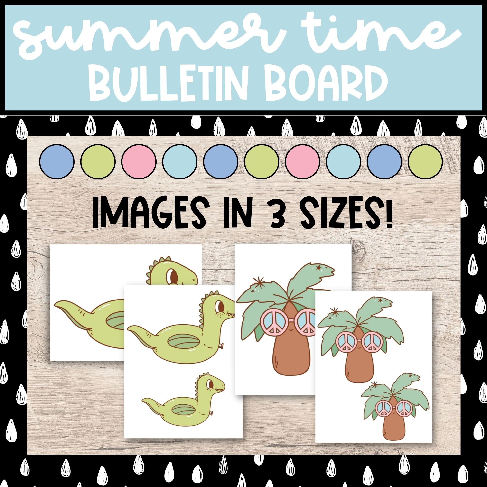 Retro Summer Vibes Bulletin Board Kit May and June Door Decor - Etsy
