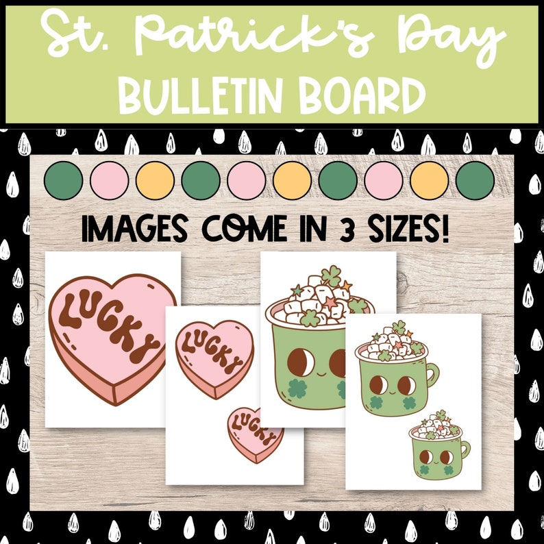 Feeling Lucky Retro and Groovy St. Patrick's Day Bulletin - Etsy