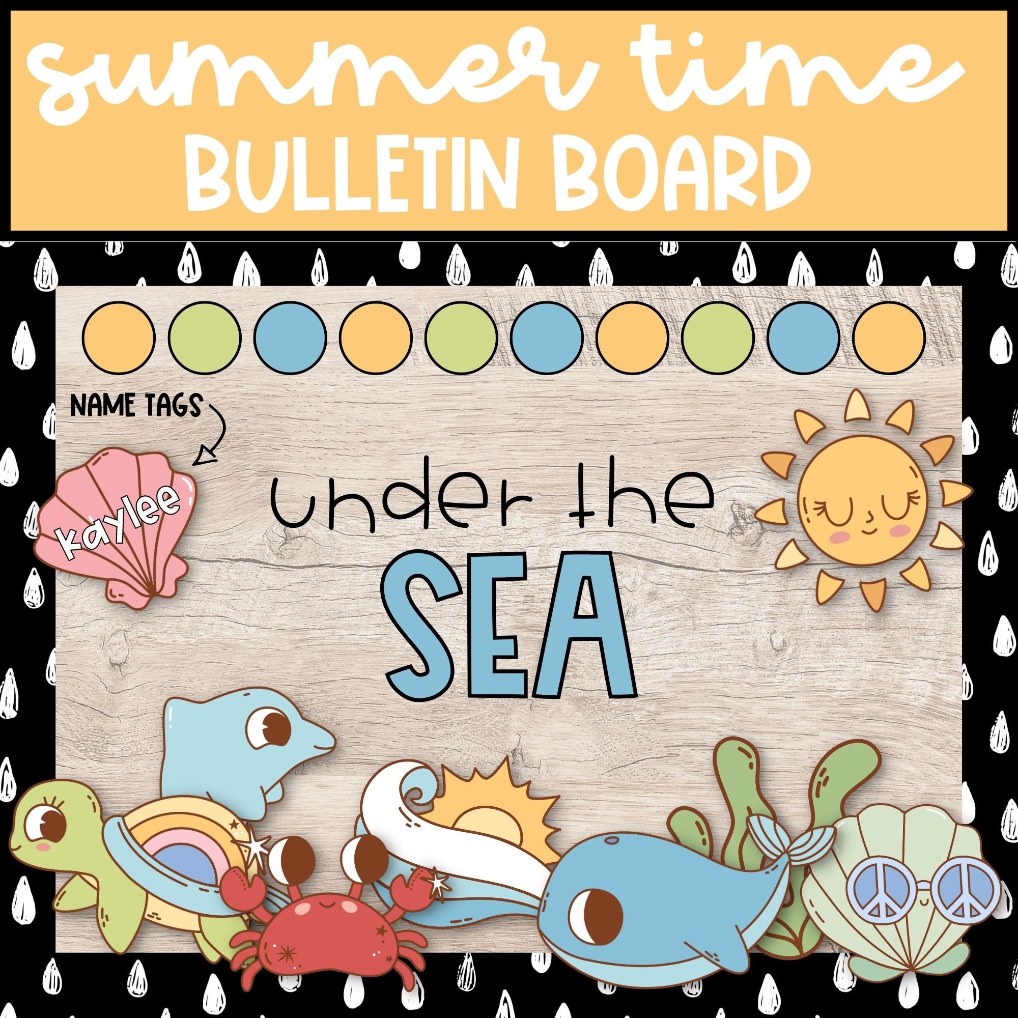 Retro Happy Summer Bulletin Board Kit May and June Door Decor - Etsy