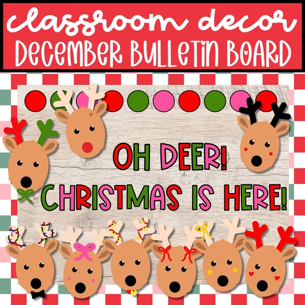 Reindeer Bulletin Board - Etsy