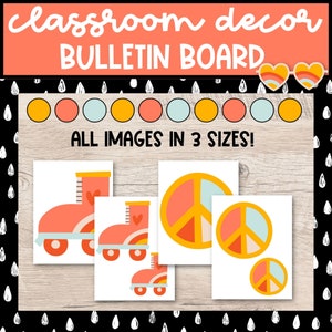 Bright and Groovy Back to School Bulletin Board for Retro Classroom ...