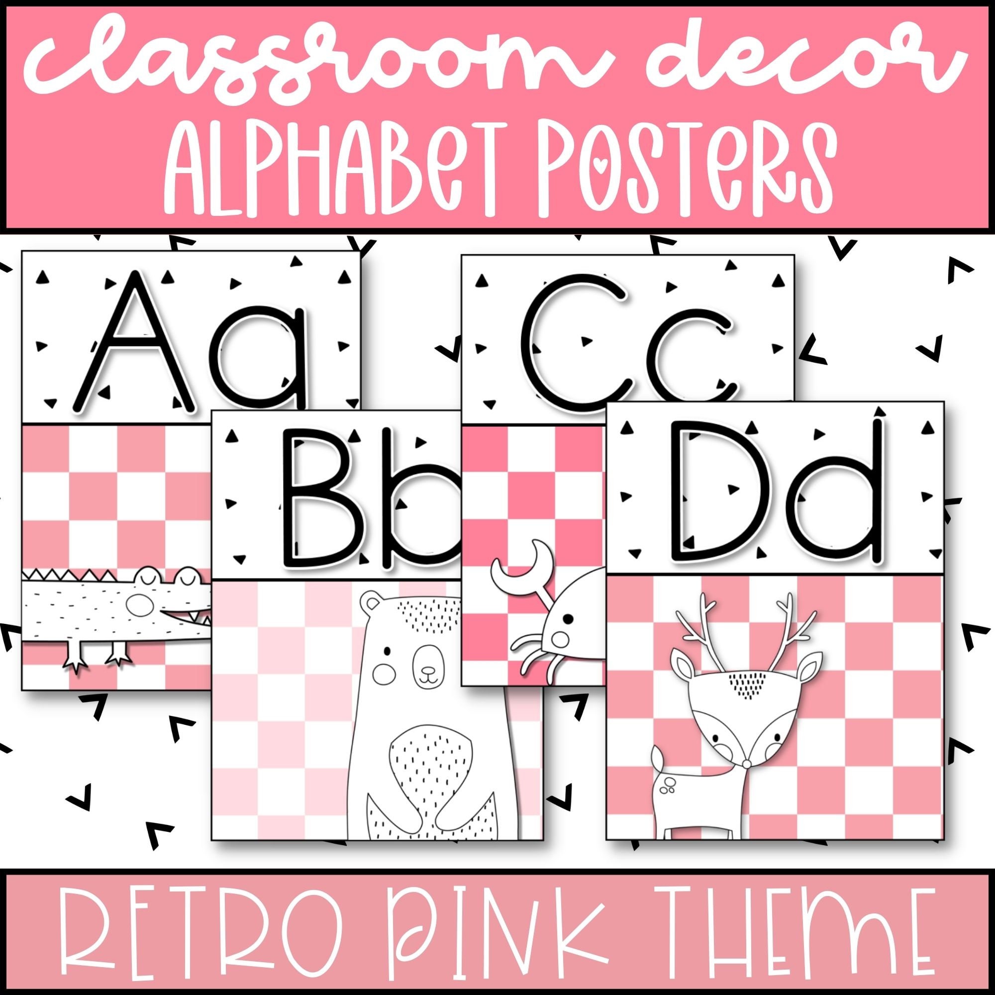 Alphabet Posters for Classroom DIY Classroom Decor Retro - Etsy