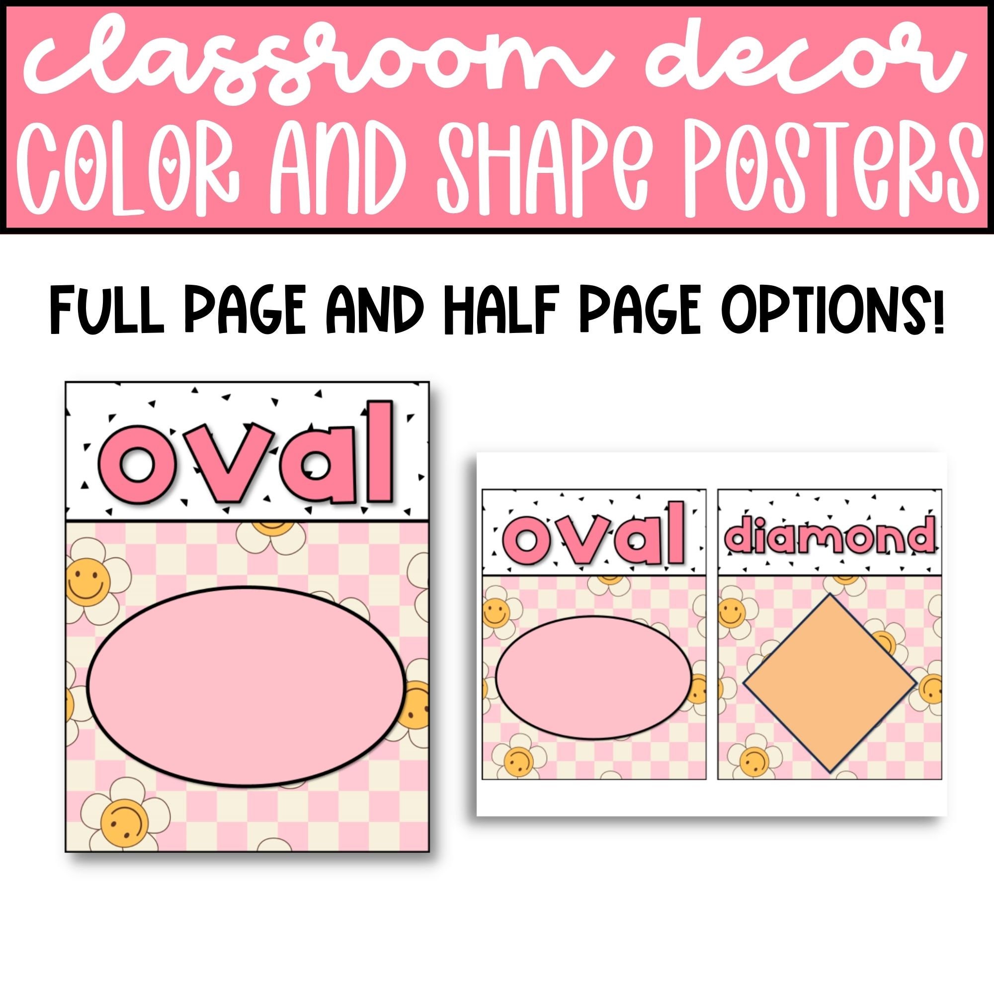 Color and Shape Posters for Classroom Retro Classroom Decor - Etsy