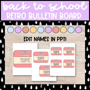 Retro Back to School Bulletin Board for Retro Classroom Decor, DIY ...