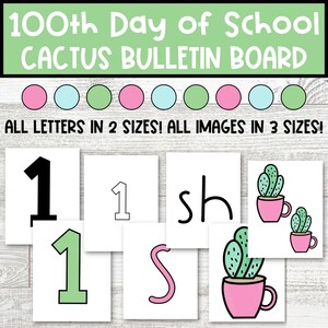 100 Days Sharper DIY 100th Day of School Bulletin Board With Editable ...