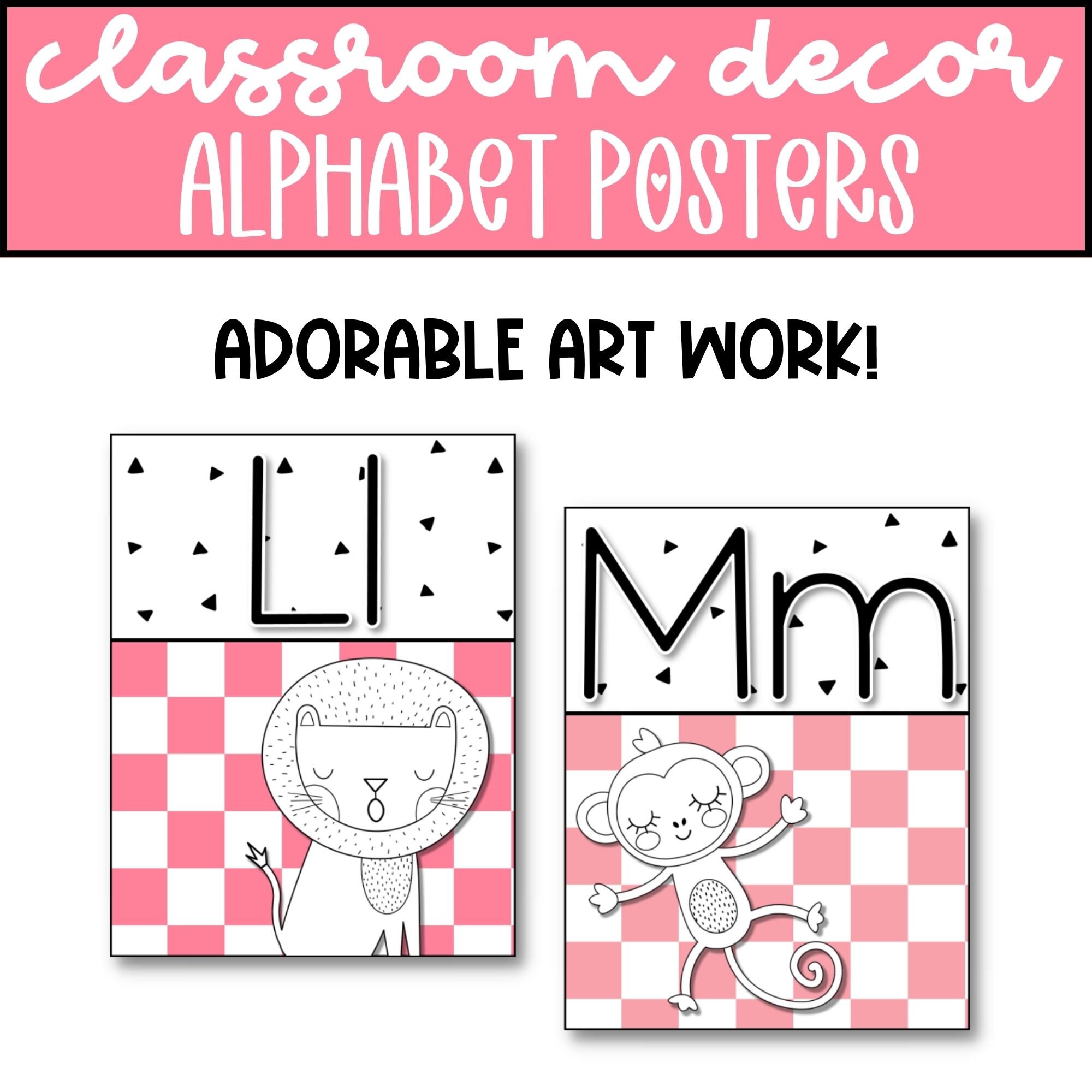 Alphabet Posters for Classroom DIY Classroom Decor Retro - Etsy
