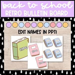 Back to School Reading Bulletin Board, Retro Library Bulletin Board for ...