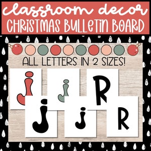 Retro Christmas Bulletin Board for Classroom or Winter Door Decor ...