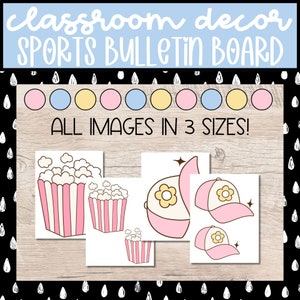 Retro Baseball Bulletin Board Kit: Classroom Door Decor (printable DIY ...