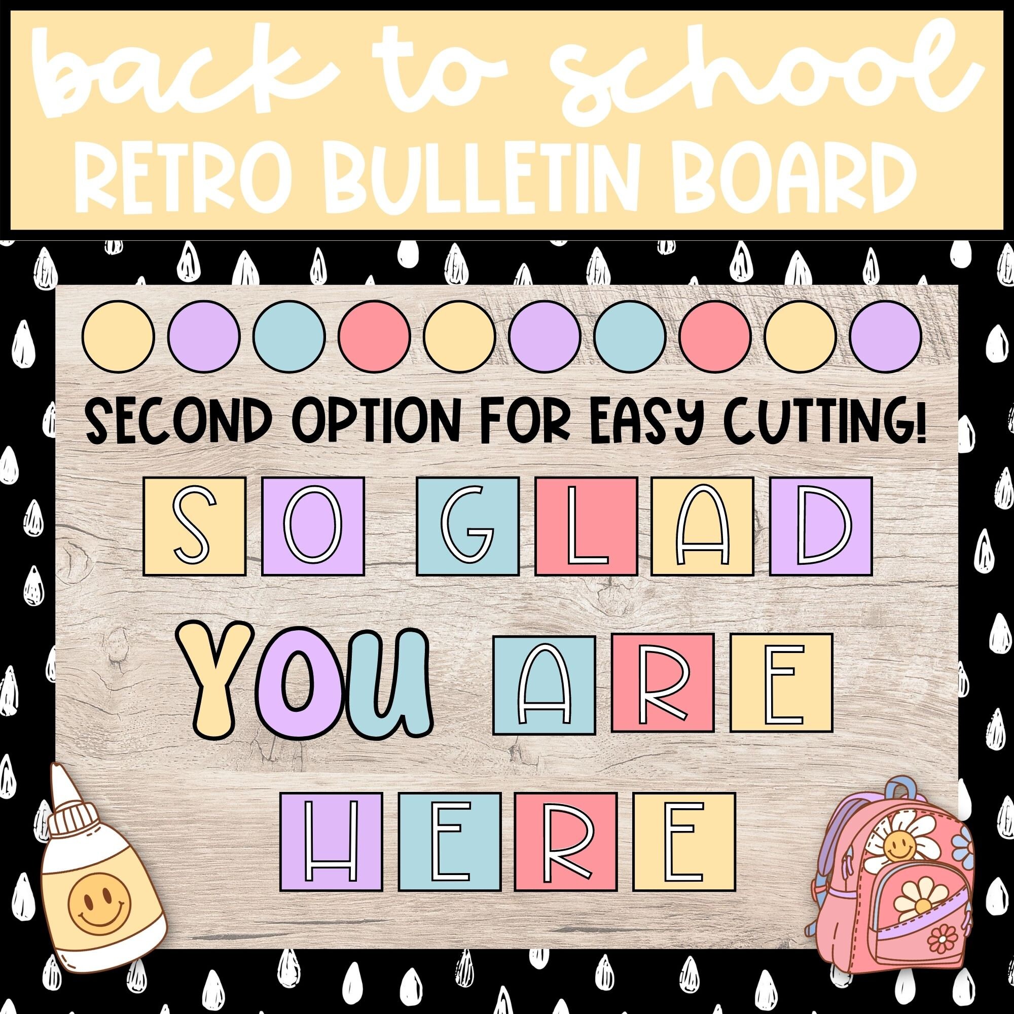 Retro Back to School Bulletin Board Decor Bundle (digital Download) - Etsy