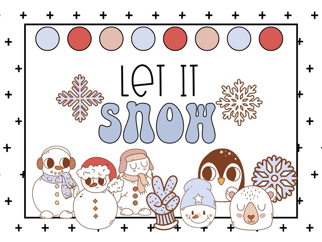 Retro Winter Bulletin Board for Classroom, or Winter Door Decor ...