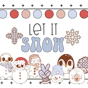 Retro Winter Bulletin Board for Classroom, or Winter Door Decor ...