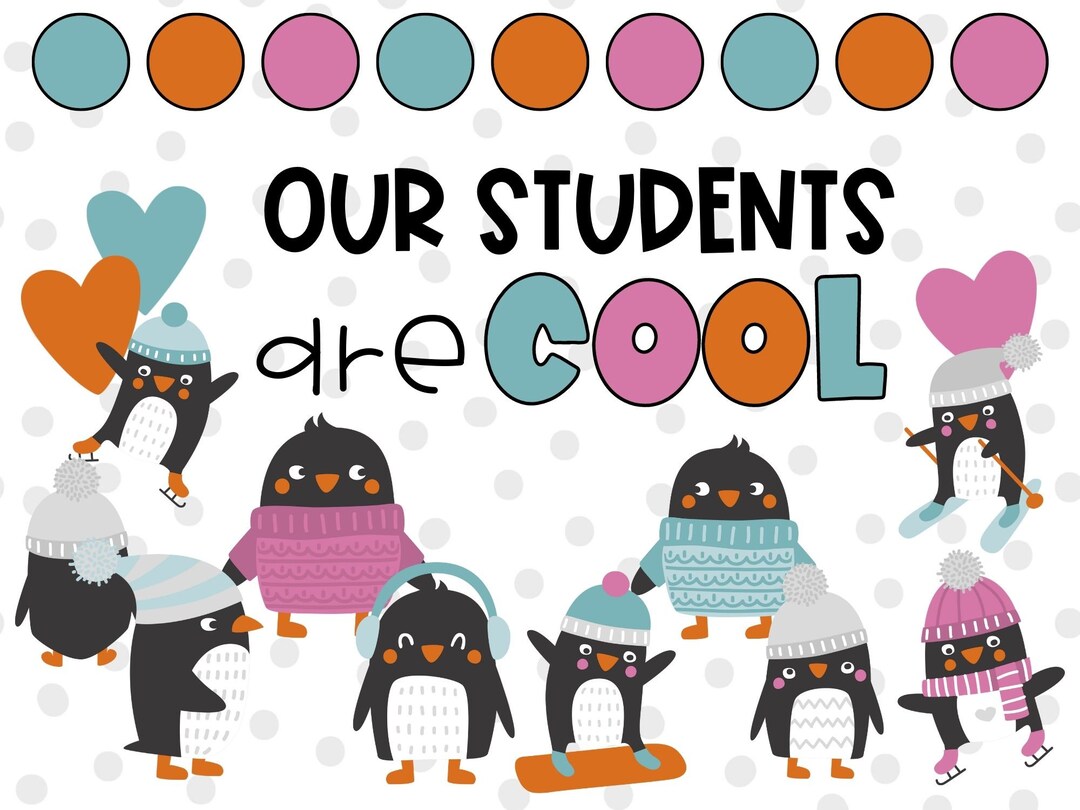 Penguin Winter Bulletin Board for Classroom, or Winter Door Decor ...