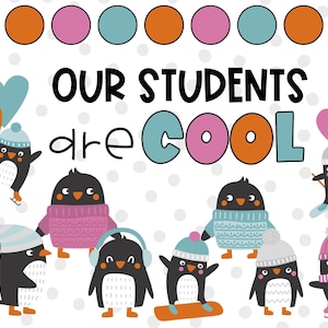 Penguin Winter Bulletin Board for Classroom, or Winter Door Decor ...