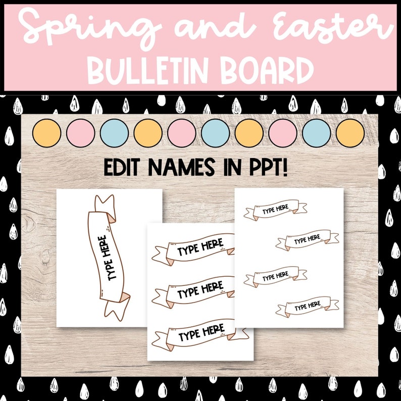 DIY Retro Spring and Easter Bulletin Board Kit Floral March - Etsy