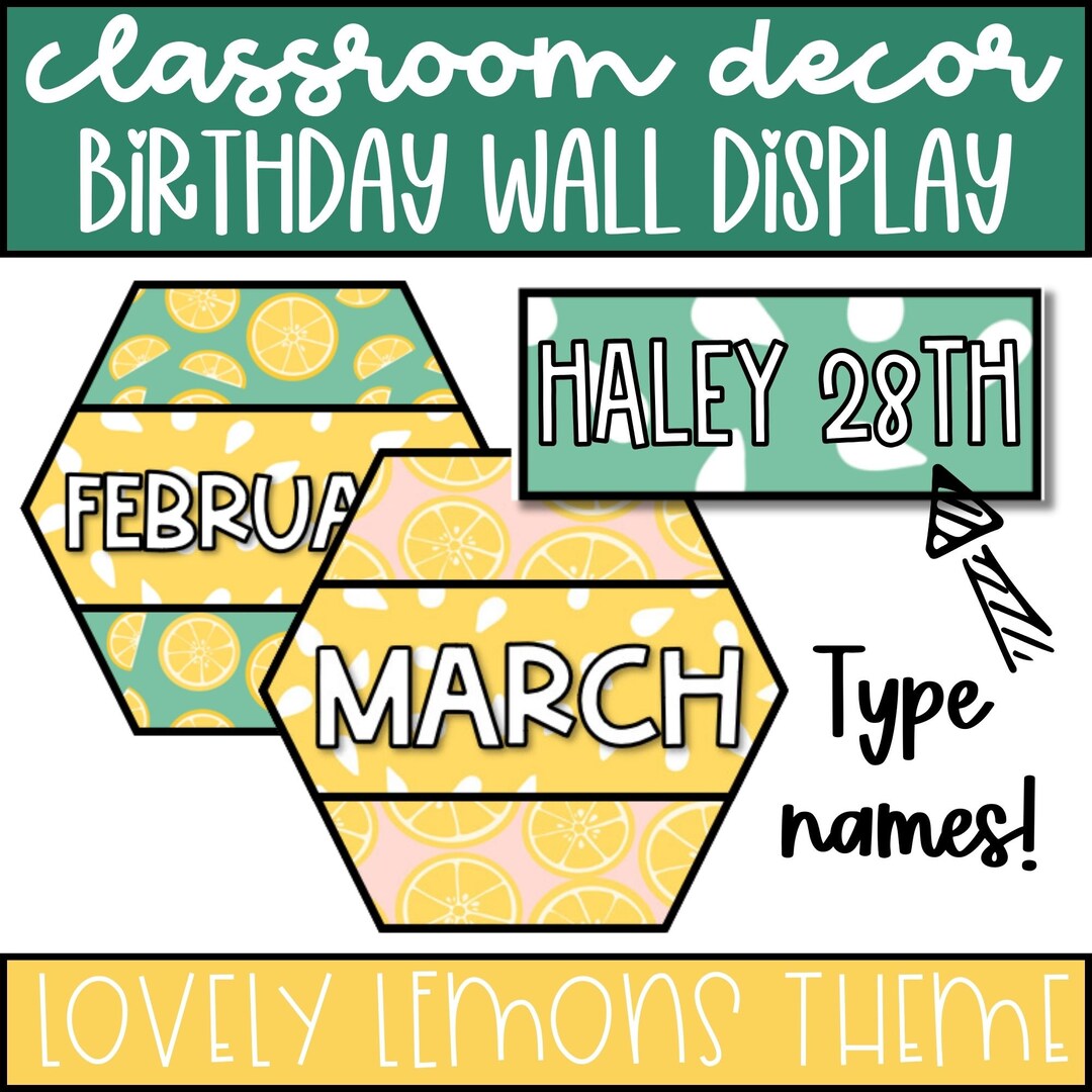 Birthday Bulletin Board, EDITABLE Birthday Wall Display for Classroom ...