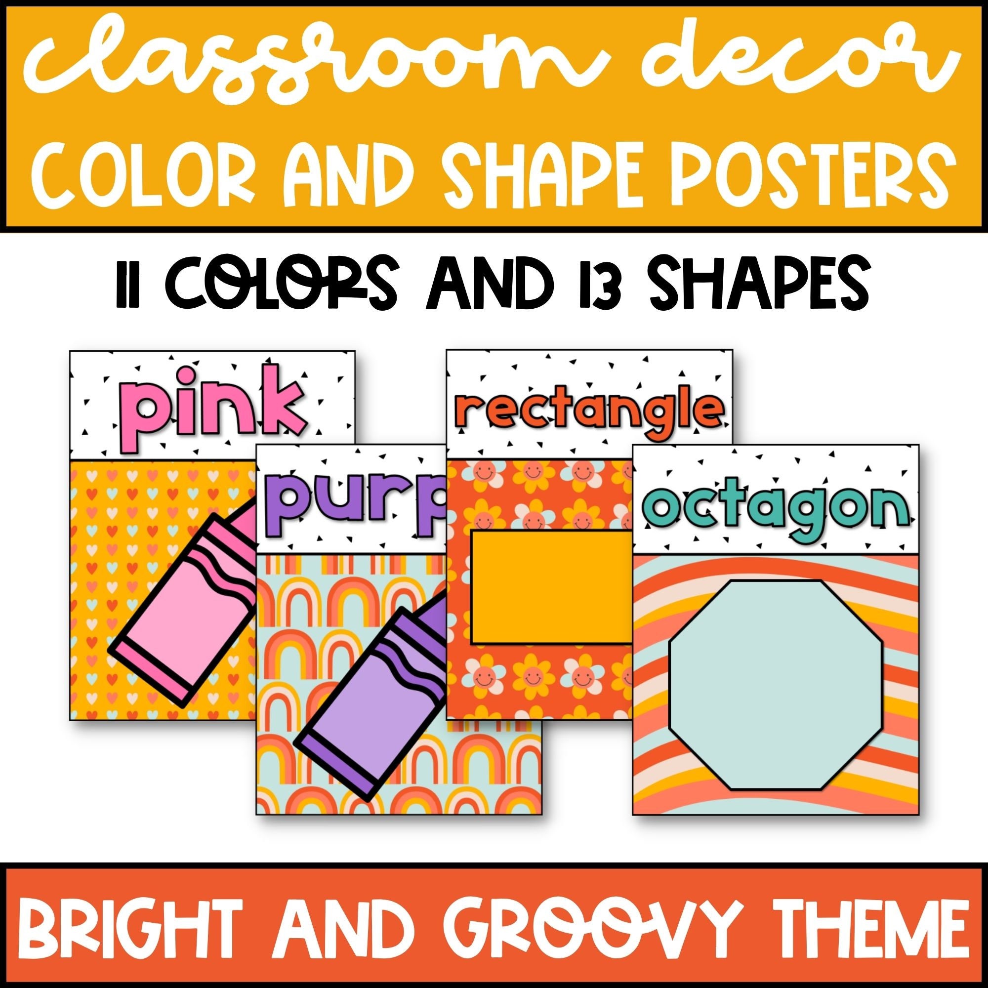 Color and Shape Posters for Classroom DIY Classroom Decor - Etsy