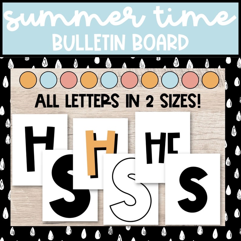 Retro Summer Bulletin Board Kit Sunshine April and May Door - Etsy