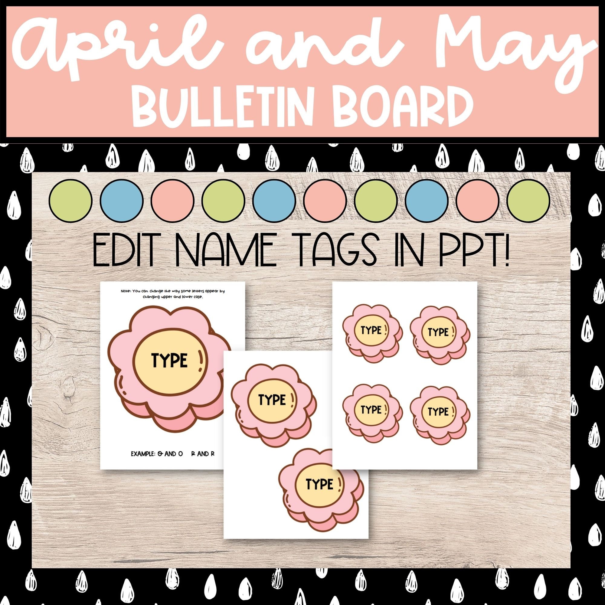 Retro Spring and End of Year Bulletin Board Kit April May - Etsy