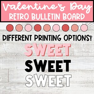 DIY Retro Valentine's Day Bulletin Board With Editable Name Tags, Boho ...