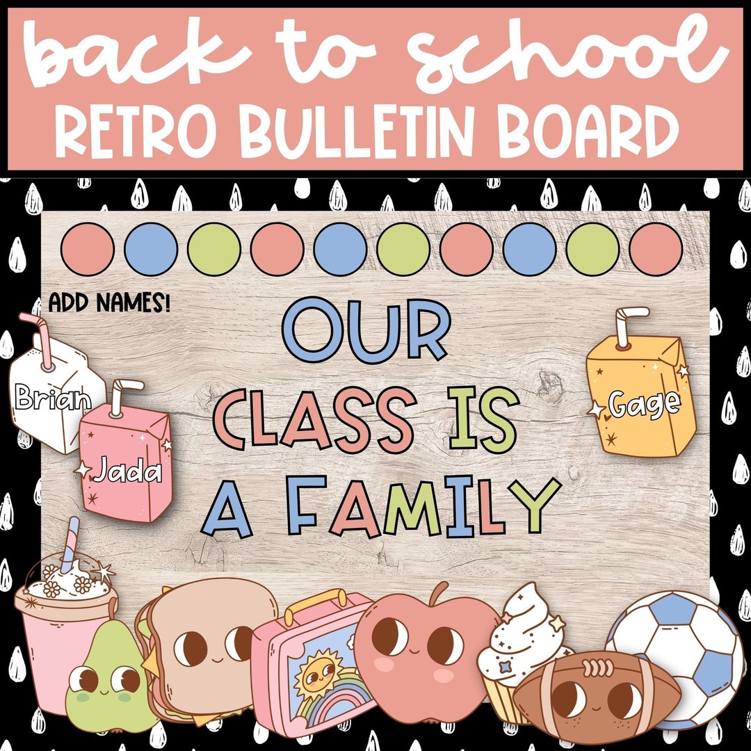 Back to School Retro Bulletin Board for DIY Classroom Decor, Our Class ...