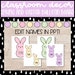 DIY Retro Spring and Easter Bulletin Board Kit, Bunny March April Door ...