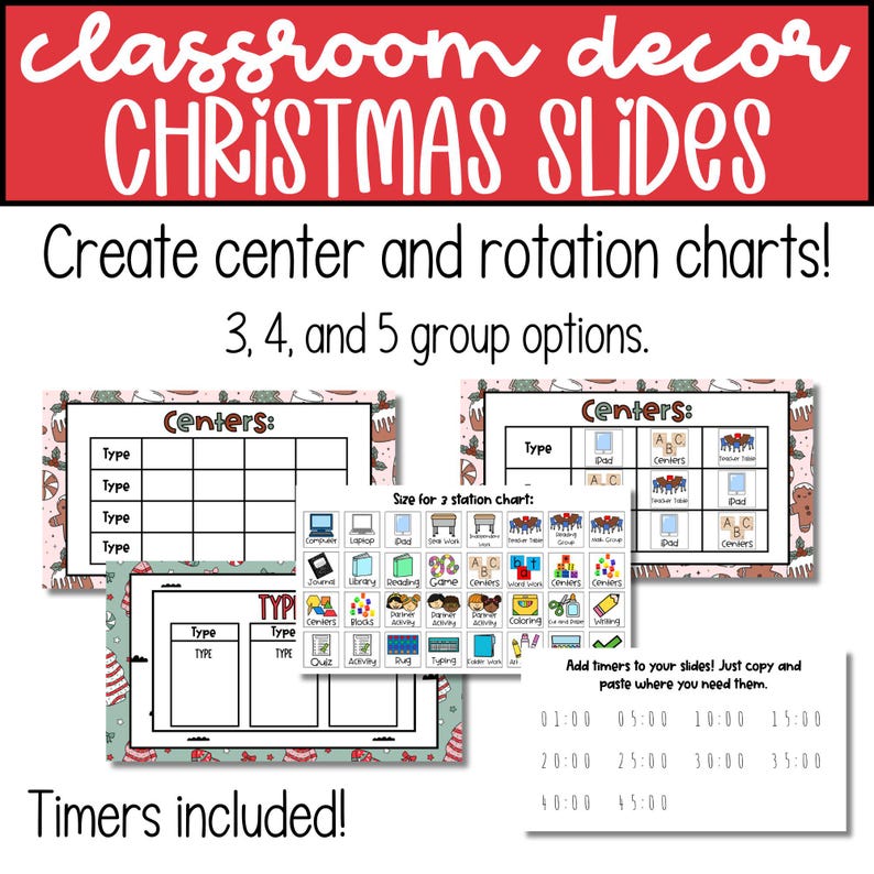 Retro Christmas Daily Slides Templates for Google Slides and Powerpoint ...
