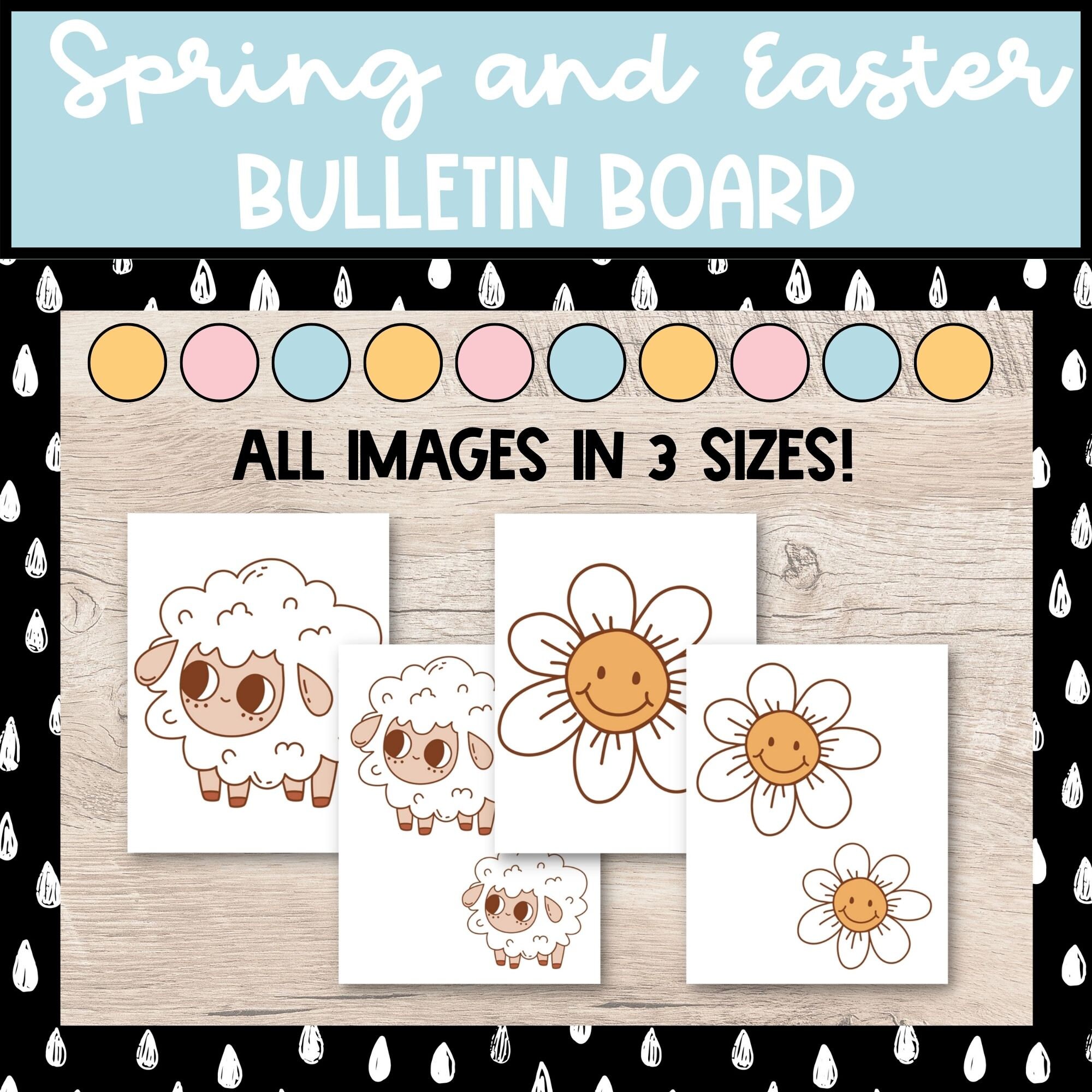 DIY Retro Sunday School Spring and Easter Bulletin Board Kit - Etsy