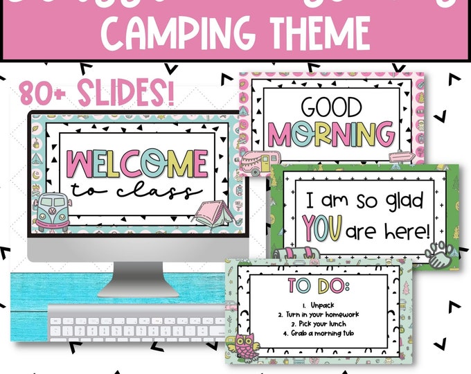 Camping Adventure Google Slides and Powerpoint Templates, Digital ...