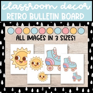 Back to School Retro Groovy Bulletin Board for DIY Classroom Decor ...