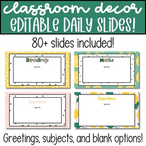 Daily Slides Templates for Google Slides and Powerpoint, Lemon Themed ...